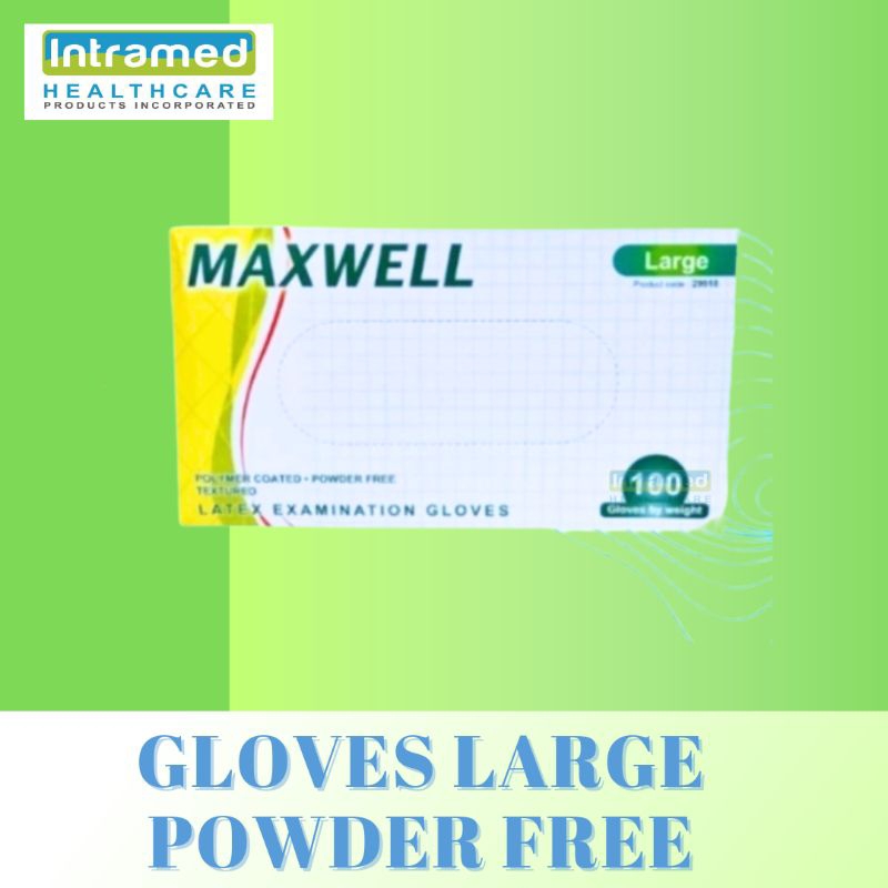 Latex Gloves Powder free,Maxwell (Large) | Shopee Philippines