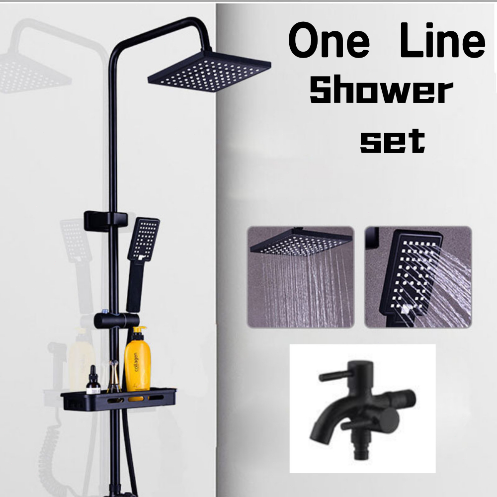 Tqtq Sus304 Shower Set Bathroom 4 In 1 Copper With High Pressure Head