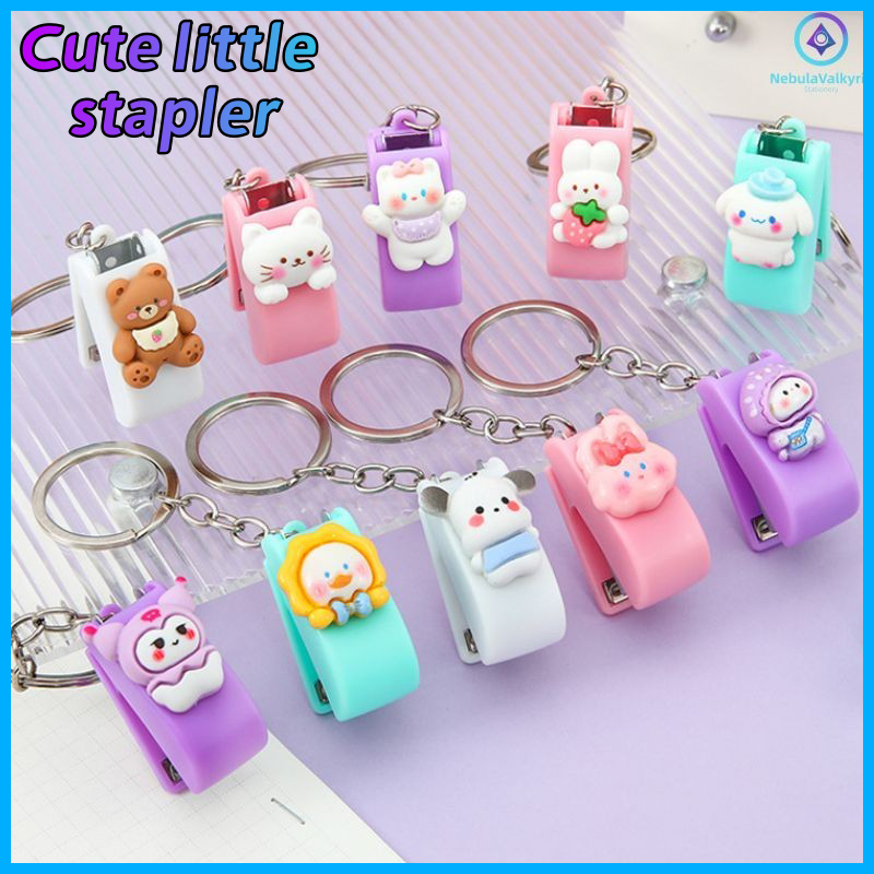 NVE Portable Cute Cartoon Mini Stapler Creative Small Stapler Student ...