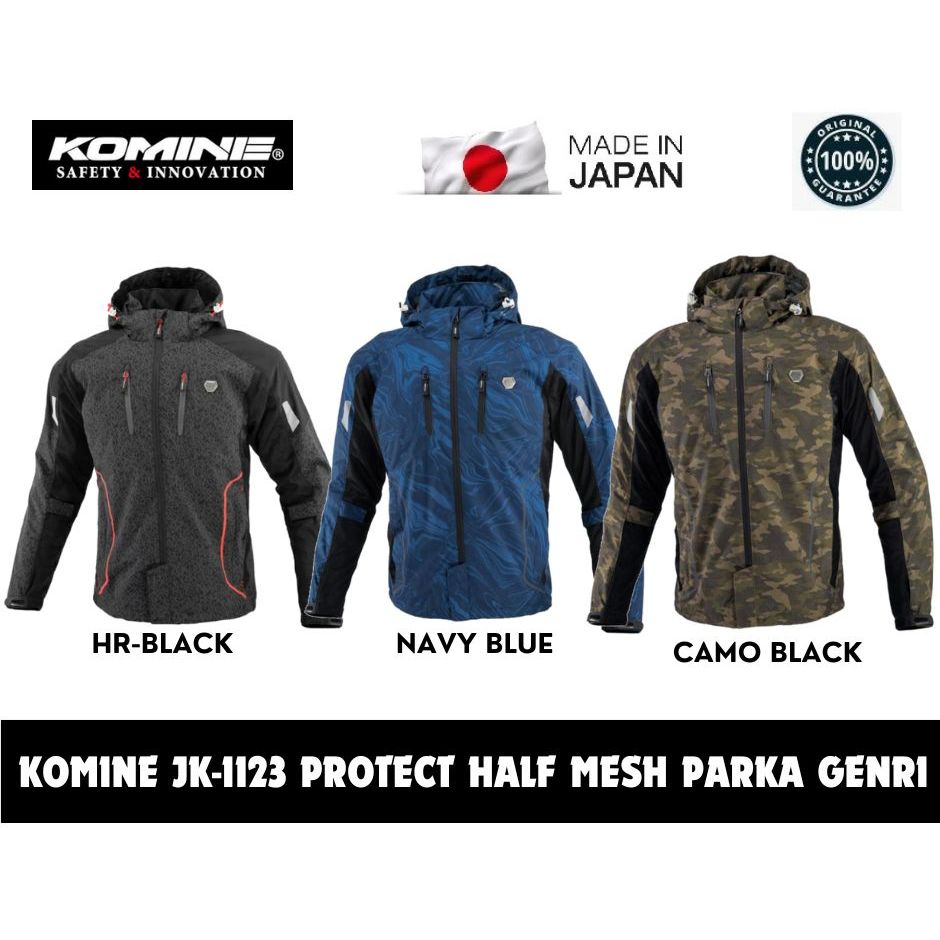 KOMINE JK1123 PROTECT HALF MESH PARKA GENRI - PADDED JACKET - ORIGINAL | Shopee Philippines