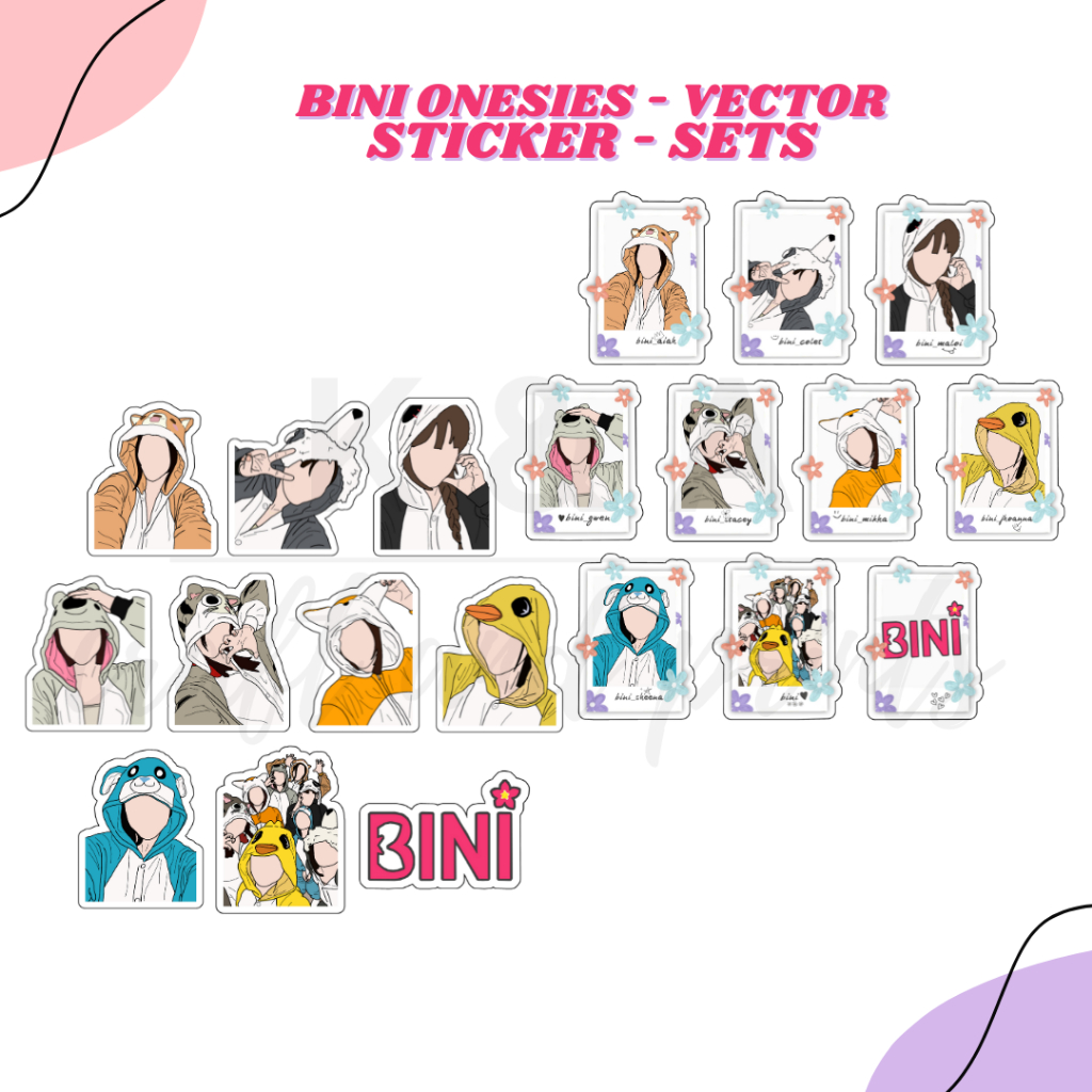 BINI - Onesies - Vinyl Waterproof Sticker Sets - 10 pcs | Shopee ...