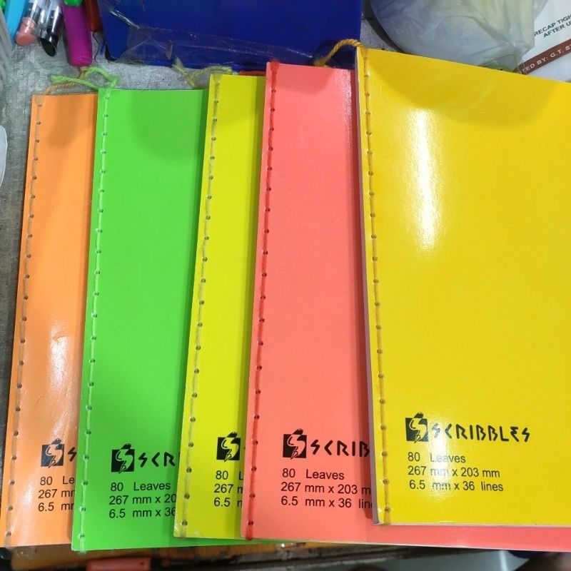 big notebook scribbles paper from japan with yarn 80 leaves 5 pad 225 pesos | Shopee Philippines