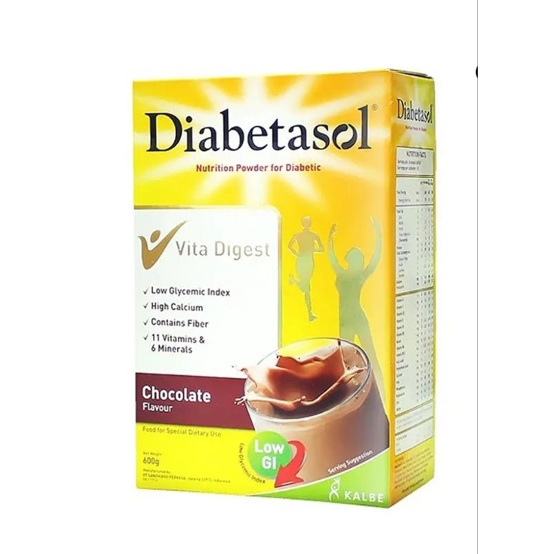 Diabetasol chocolate flavor nutritional powder drink for diabetic 600g | Shopee Philippines