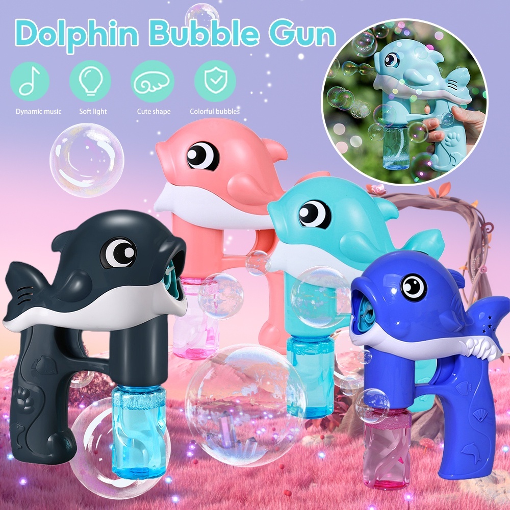 Fully Automatic Dolphin Bubble Gun For Children（Free gifts：2 *Bubble ...