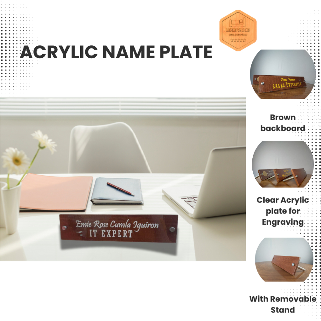 BLANK NAME PLATE WITH STAND AND ACRYLIC | Shopee Philippines