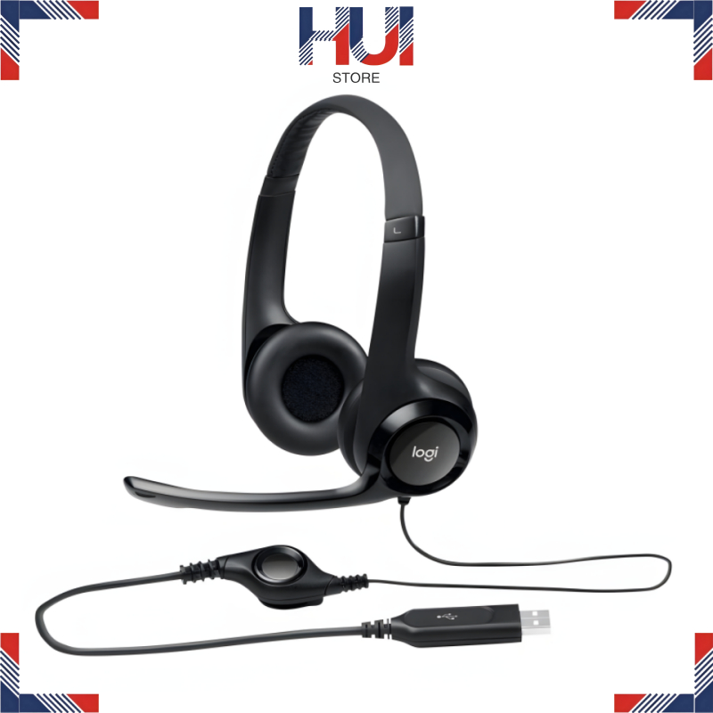 Logitech H390 USB Headset, Rotating Noise Canceling Mic, Digital Stereo ...