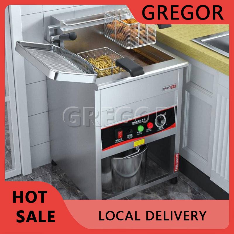 Electric /gas machine double cylinder constant temperature deep-fryer ...