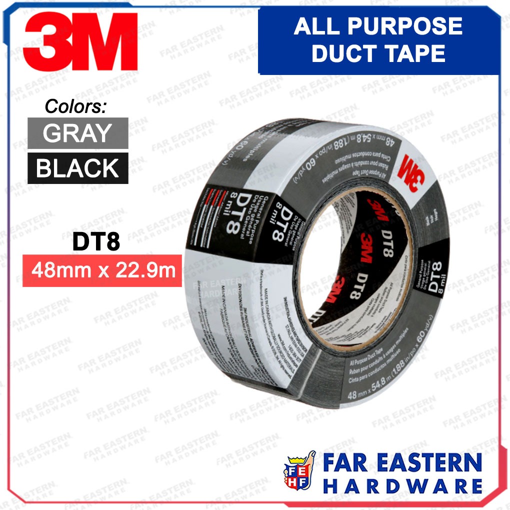 3M Duct Tape All Purpose DT8 48mm Black | Gray | Silver | Shopee ...