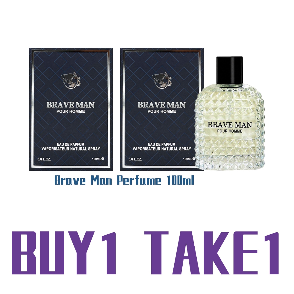 BUY 1 TAKE 1 Brave Man Pour Homme Perfume 100ml Oil Based Perfume Body ...