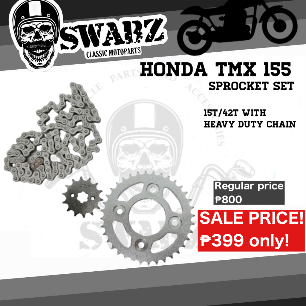 Sprocket chain set for Honda SUPREMO, TMX125 and TMX155 motorcycle ...