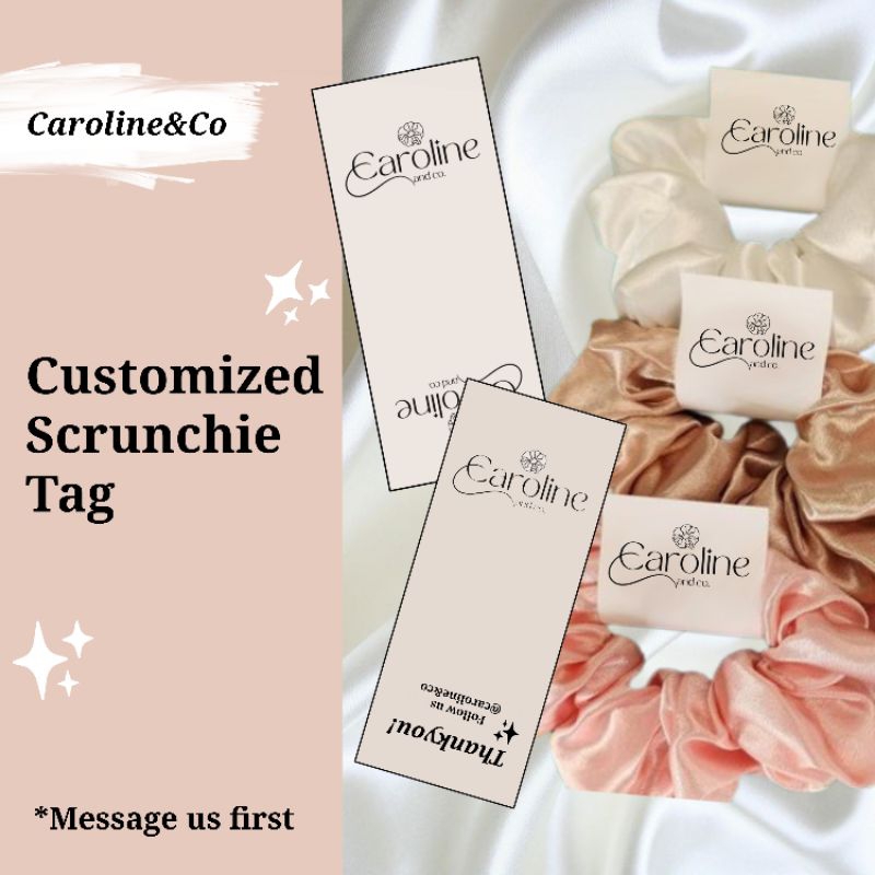 50pcs Customized Scrunchies Tag | Shopee Philippines