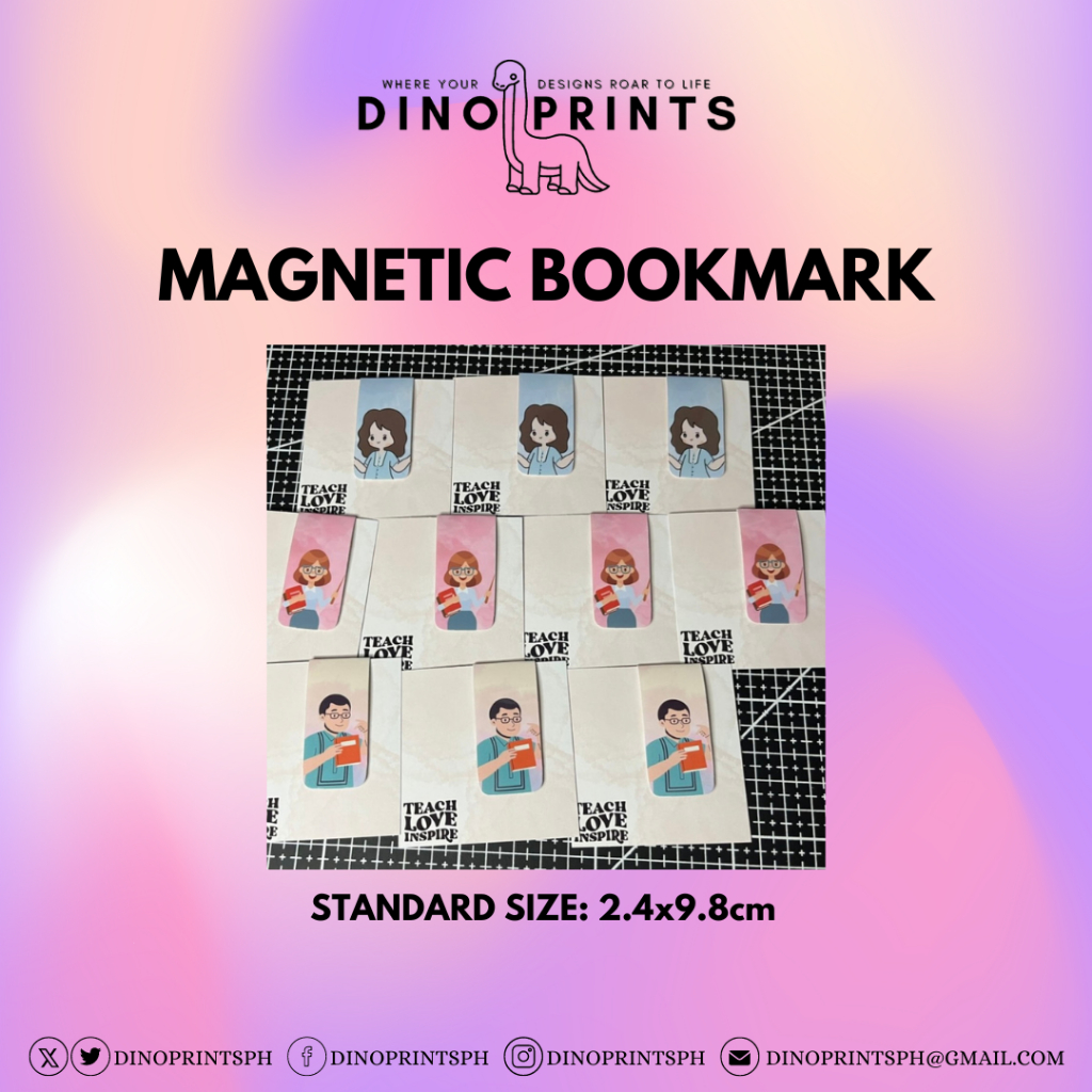 CUSTOMIZED MAGNETIC BOOKMARK (SET OF 10 PCS) | Shopee Philippines