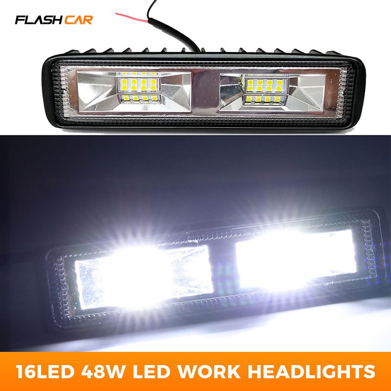 LED Work Headlights 36W 12-24V For Car Motorcycle Truck Boat Tractor ...