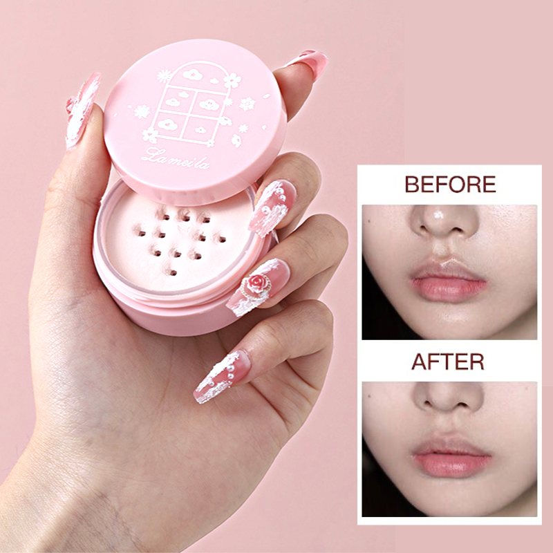 Waterproof Oil Control Loose Powder with Free Powder Puff Long Lasting ...