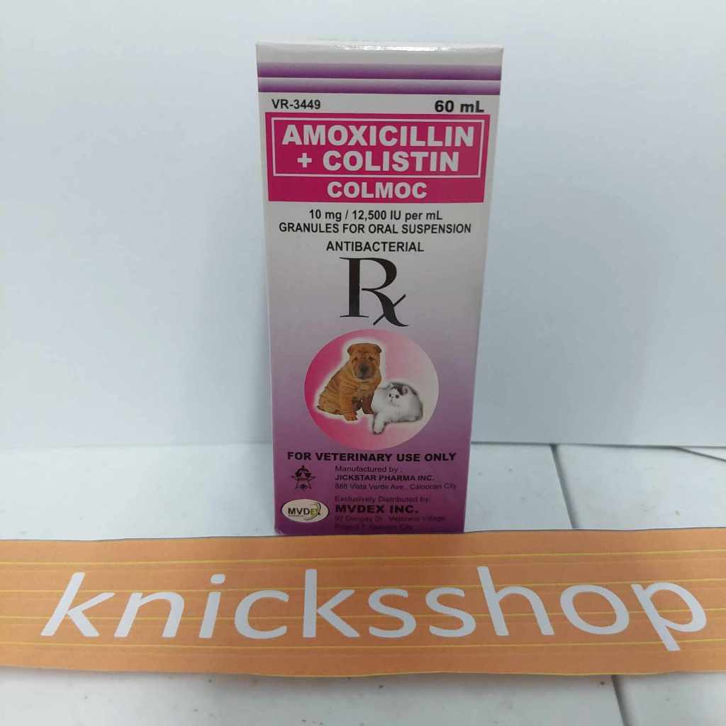 COLMOC Amoxicillin AntiBacterial for Cats Dogs 60ml | Shopee Philippines