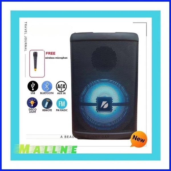 Karaoke Audio Box Portable Bluetooth Speakers LED Subwoofer Multi Ampli ...