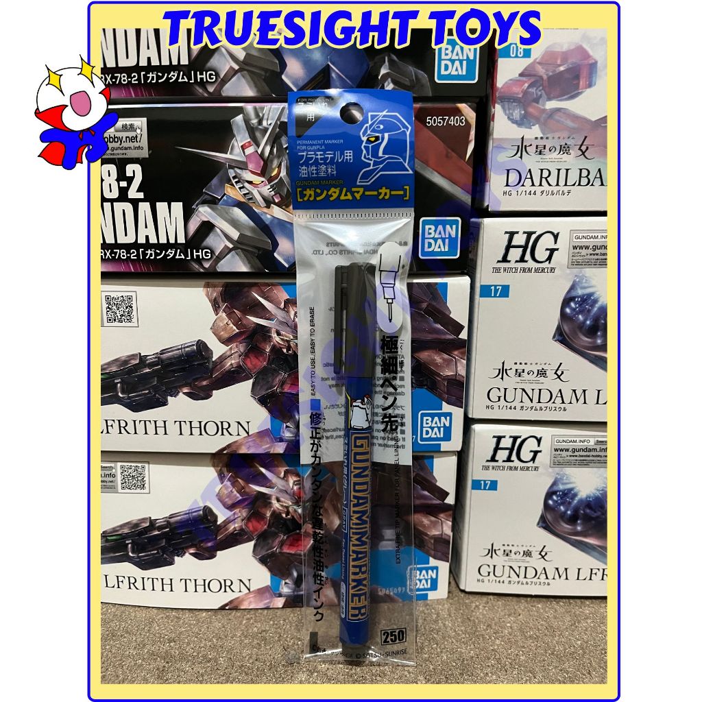 GM02 Gundam Panel Line Marker Gray (Fine tip for Gunpla panel lines ...