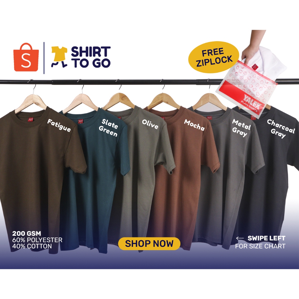 YALEX Plain T Shirt for Men and Women EARTH TONE | Shopee Philippines
