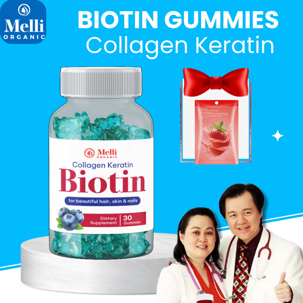 Collagen keratin biotin gummies 100% Original For Beautiful Hair Melli ...
