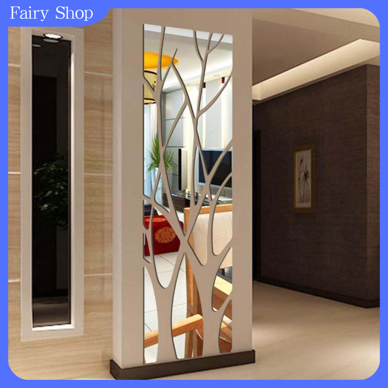 3D Mirror Sticker Hexagon Vinyl Removable Wall Sticker Decal Home Wall ...