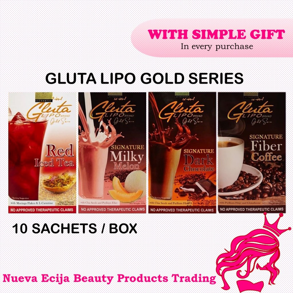 Gluta Lipo Red Iced Tea, Fiber Coffee, Dark Choco & Milky Melon ...