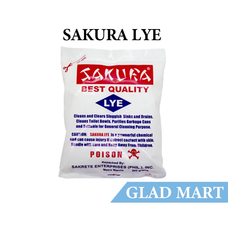 Sakura Lye Poison 200g Clear Sluggish Sinks and Drains White Cleaning ...