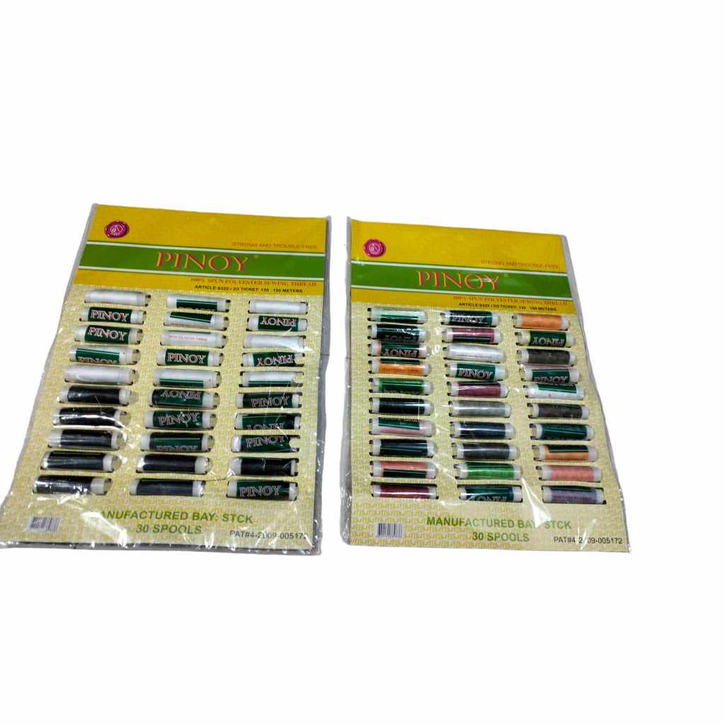 SINULID / THREAD (PINOY) 1 PAD 30 PCS ( ASSORTED/BLACK & WHITE /BLACK ...