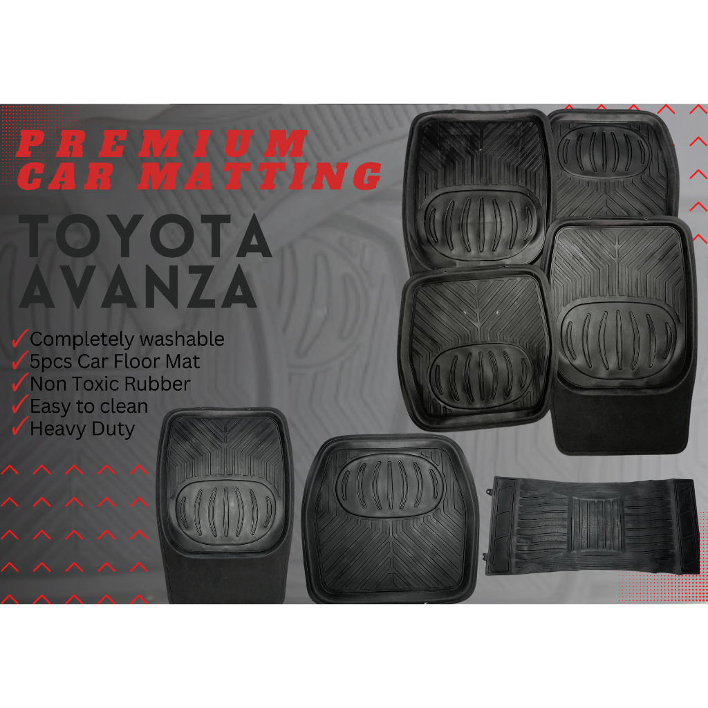 Toyota Avanza Premium Car Floor Mat Heavy Duty 5pcs/1set | Shopee ...