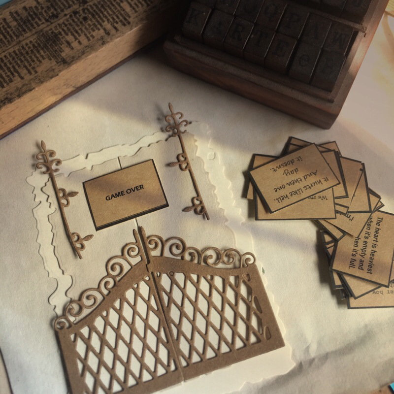 KARTEEB elegant gate paper die cut for journaling, scrapbooking and ...