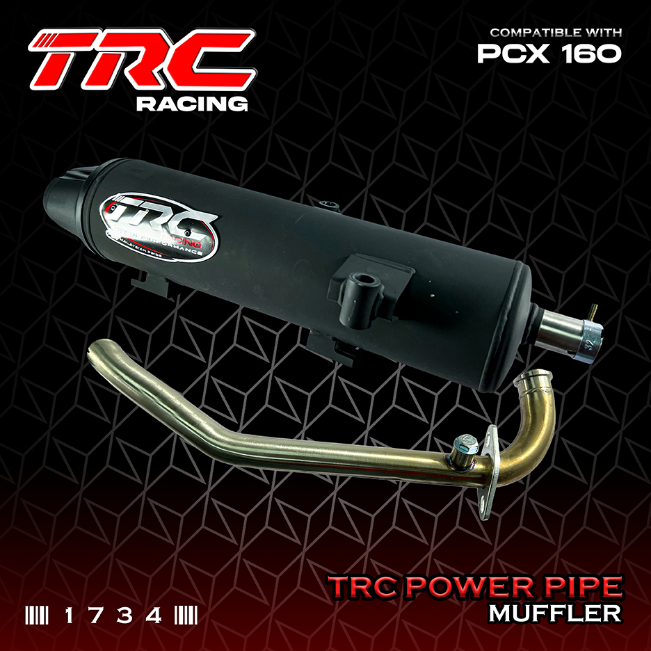 TRC Racing PCX 160 Power Pipe Muffler Exhaust with Removable Silencer ...