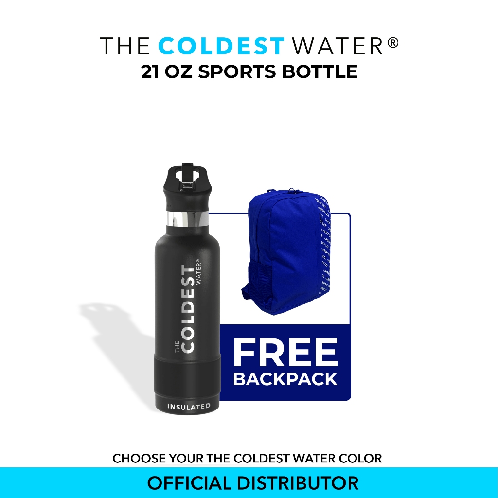 COLDEST Sports Water Bottle 21 Oz (600ml) Straw Lid Wide Mouth Thermos ...