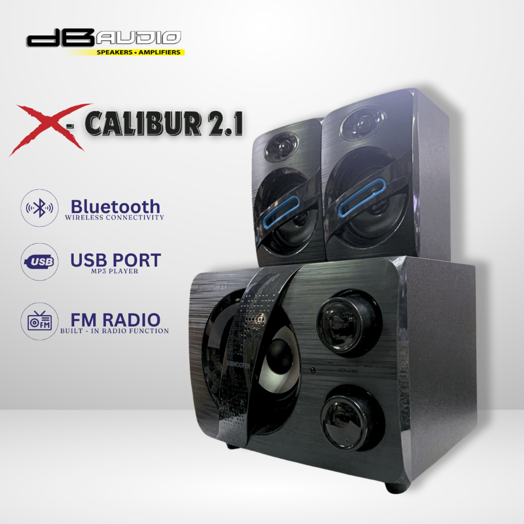DBaudio X-CALIBUR 2.1 Wireless Bluetooth/FM Radio/USB/AUX/ MP3 Player ...