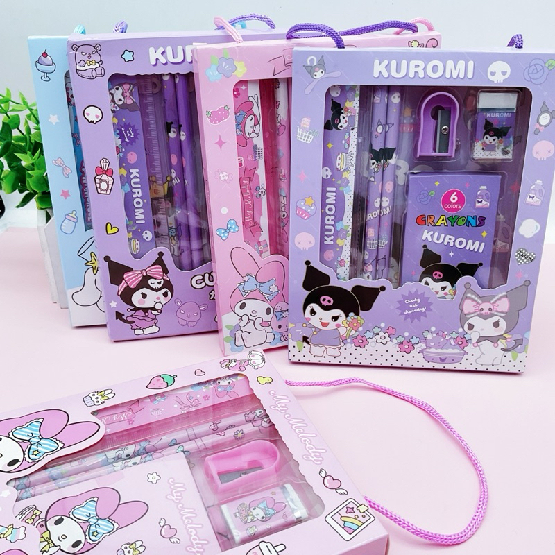 2018【6 in 1】Sanrio Stationery Set Gift Box Set School Supplies Cute ...