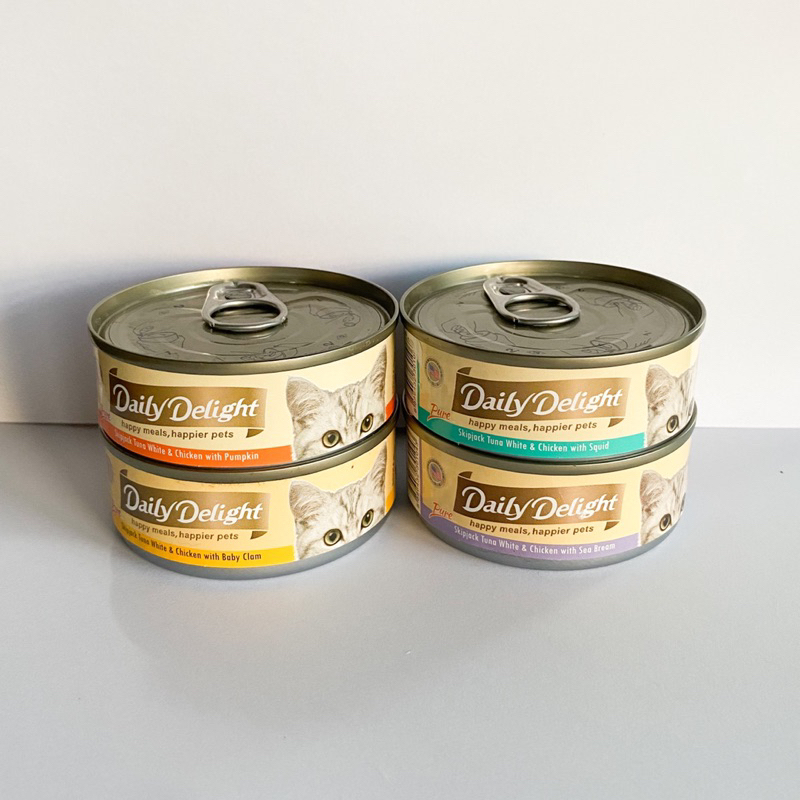 Daily Delight Pure Jelly Mousse Wet Cat Food in Can 80g | Shopee ...