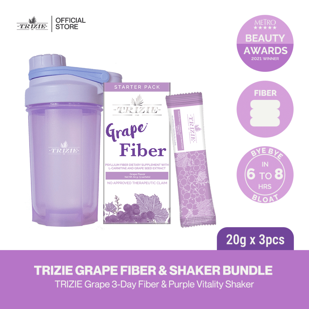 TRIZIE Grape Fiber and Purple Shaker Bundle [3 Day and 7 Day Detox ...
