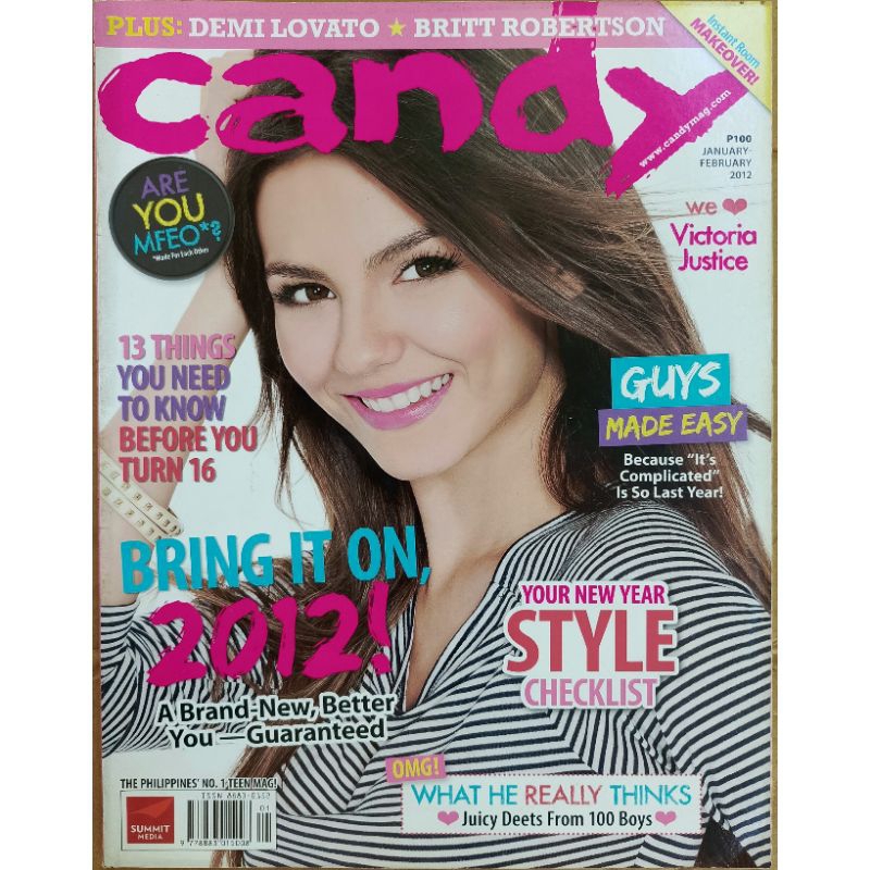 candy Magazine - January/February 2012 Victoria Justice Cover (Preloved ...