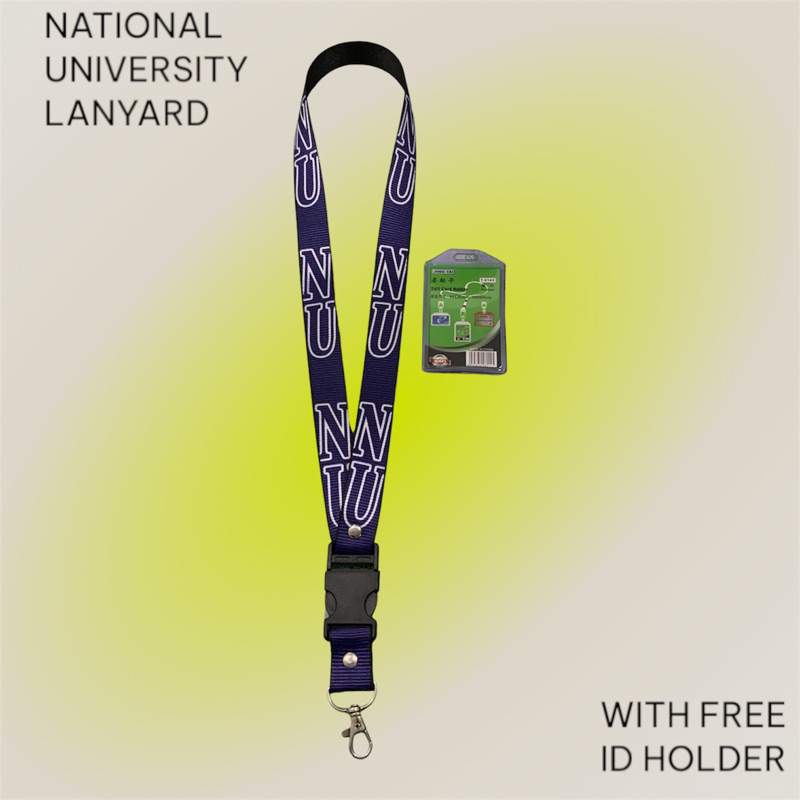 NATIONAL UNIVERSITY LANYARD ID LACE WITH FREE CARD HOLDER | Shopee ...