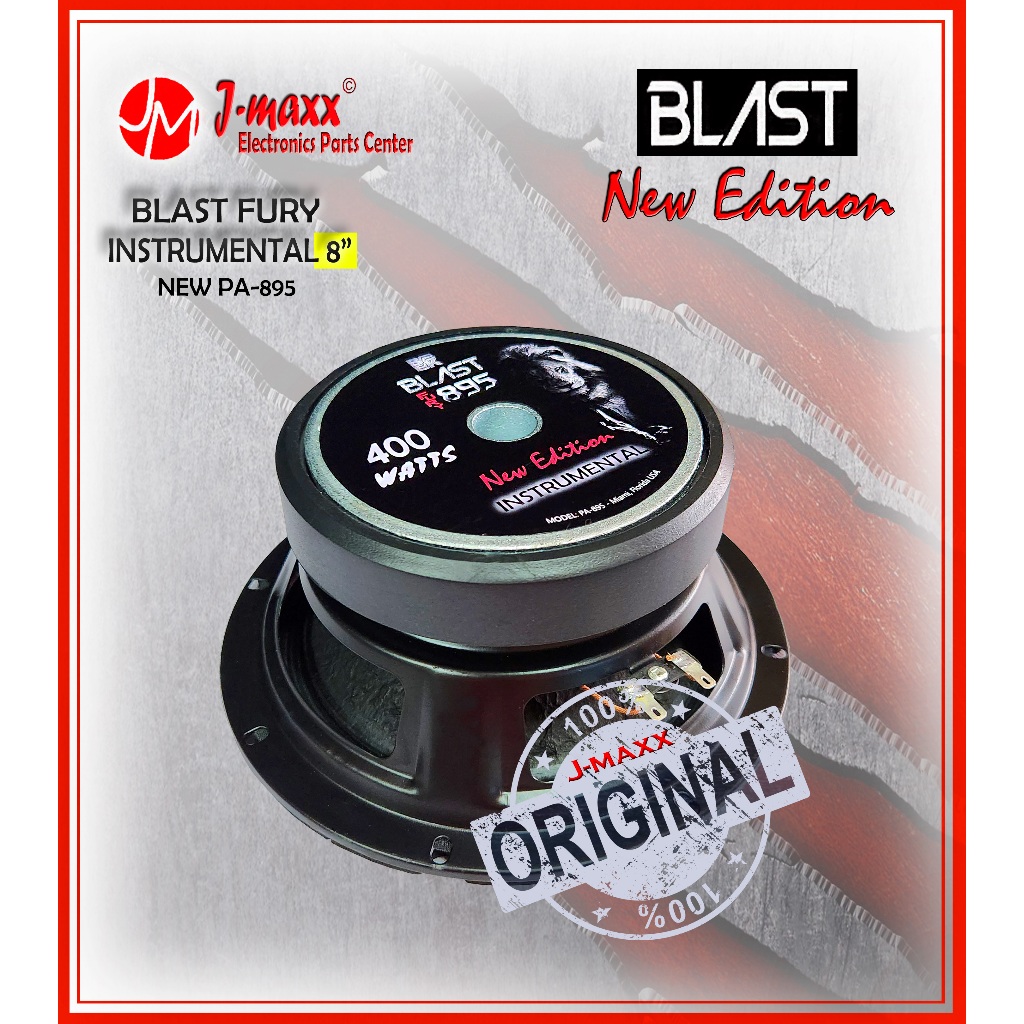 BLAST FURY NEW EDITION – PA-895 Instrumental Speaker 8 inches 400W ...