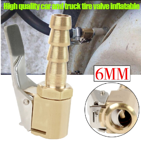 Civilian brass car tyre inflator valve connector air chuck tire clip ...