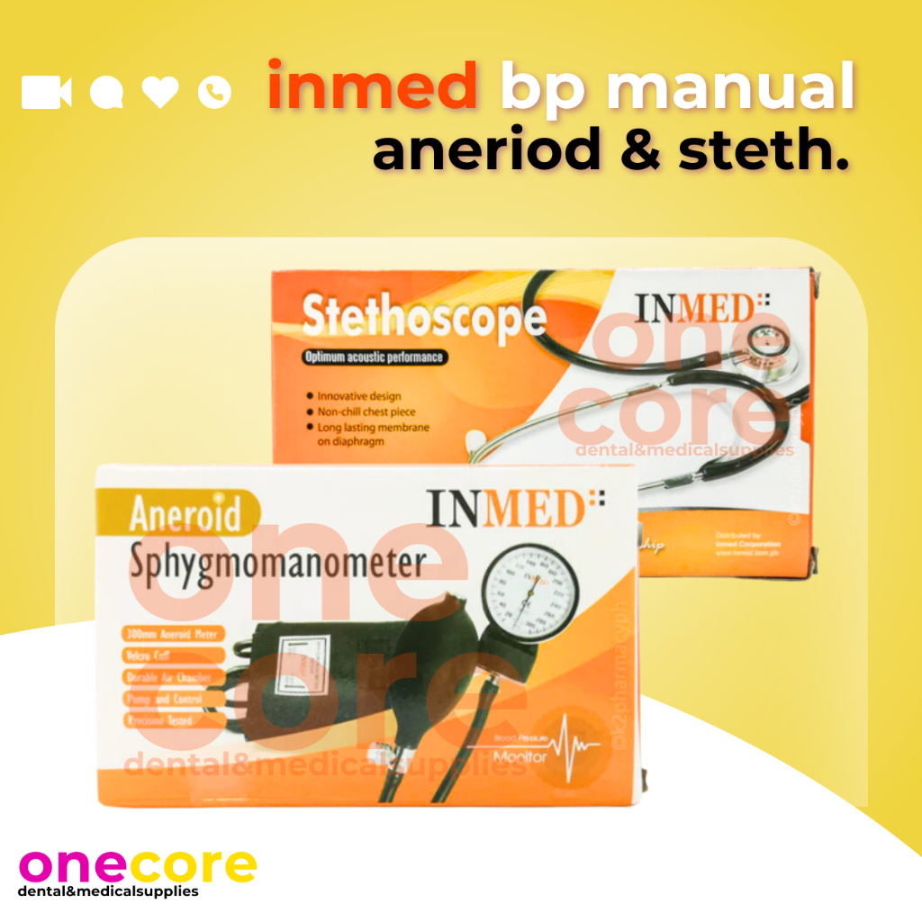Inmed BP Manual Sphygmomanometer With Dual-Head (Complete Set) Aneroid ...