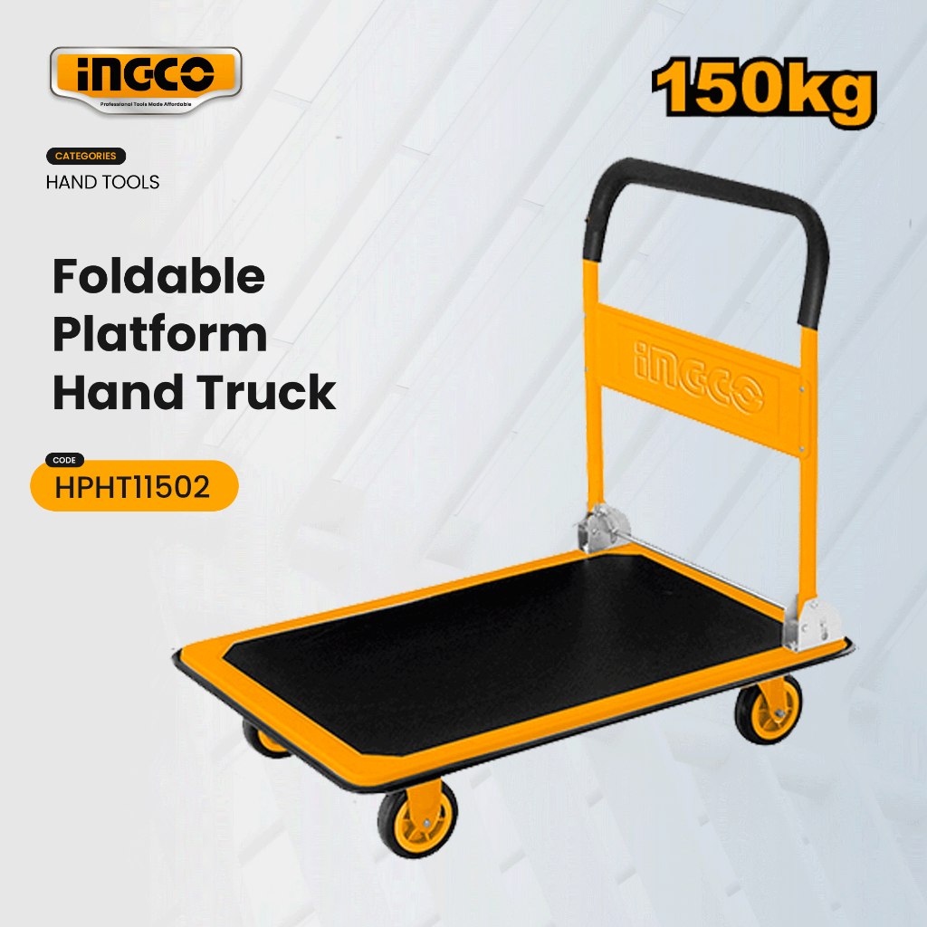 Ingco Foldable Platform Hand Truck with 150KG Capacity Push Cart ...