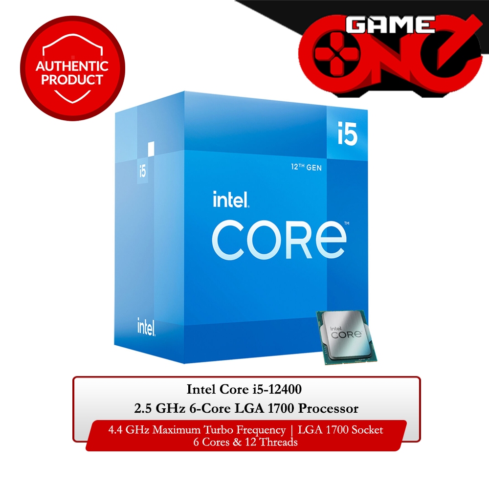 Intel Core 12th Gen i5-12400 LGS1700 18MB up to 4.40 Ghz Processor ...