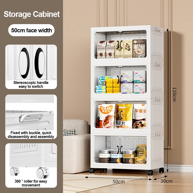 Foldable Cabinet Kitchen Bedroom Drawer Cabinet Wardrobe Storage Box ...