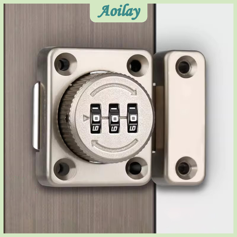 Password Latch Lock Anti Theft 3-Digit Combination Security Bolt Lock ...