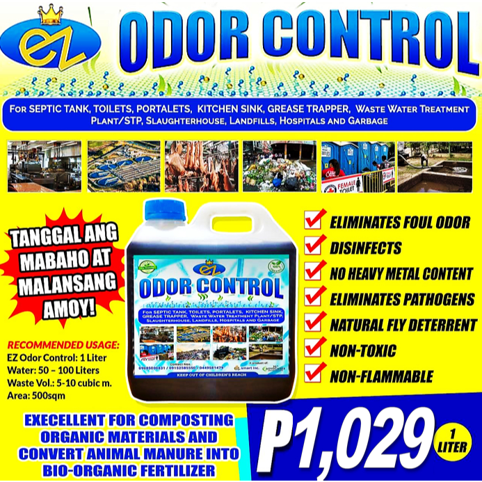 EZ ODOR CONTROL FOR SEPTIC TANK, TOILETS, PORTALETS etc - 1 liter ...