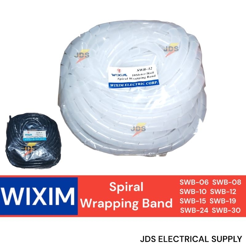 Wixim Spiral Wrapping Band SWB-06 to SWB-30 10Meter/roll | Shopee ...