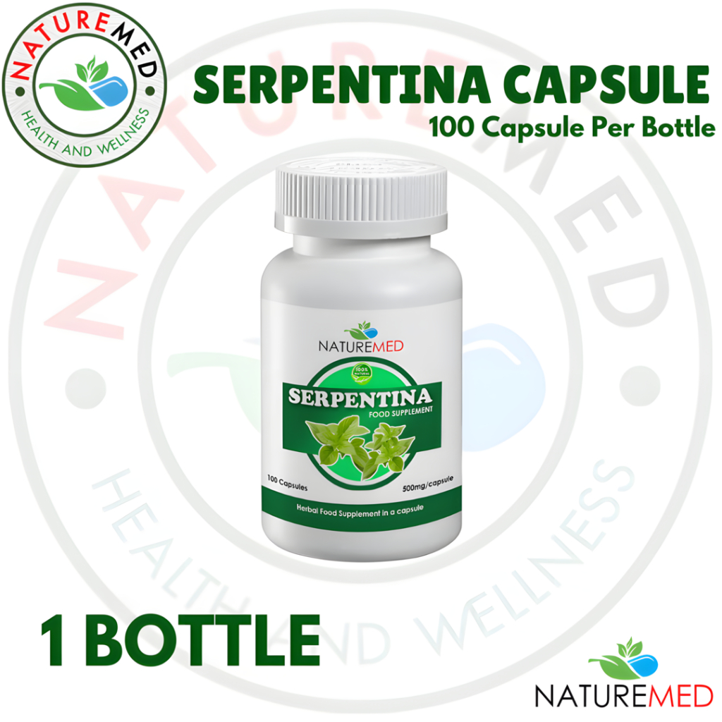 SERPENTINA CAPSULE NatureMed (1BOTTLES) 500mg Per Capsule / 100 Capsule ...