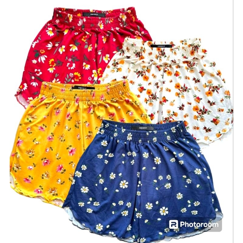 3 PCS Assorted Floral Short Pambahay up.to 34 waistline | Shopee ...