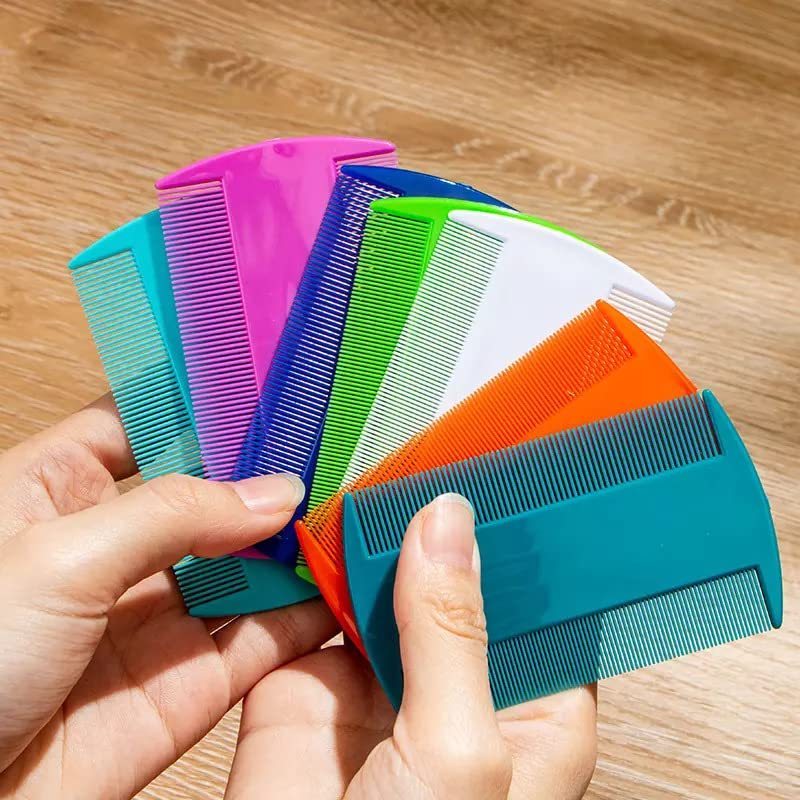 1-6pcs Plastic Pet Comb Flea Lice Combs Dog Cat Double Sided Fine Tooth ...
