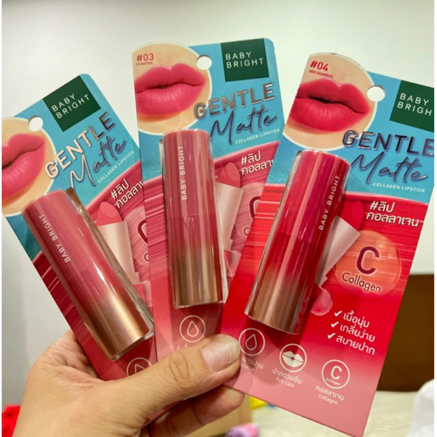 GENTLE MATTE COLLAGEN LIPSTICK 3.7G BABY BRIGHT from BANGKOK TH 🇹🇭🇹🇭🇹🇭 ...
